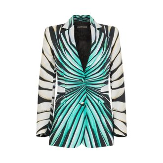 Roberto Cavalli Seidenjacke mit Ray Of Sea Print - - Jackets - Damen - Mehrfarbig - S