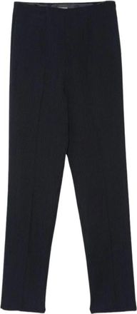 Emporio Armani Hosen aus Rippstrick aus Schurwolle mit geradem Bein - - Trousers - Damen - Blau - XS