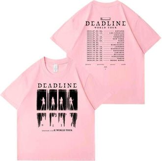 Generic Deadline T-Shirt 2025 World Tour Grafik-Support High Street Baumwolle Merch Shirt(B,S)