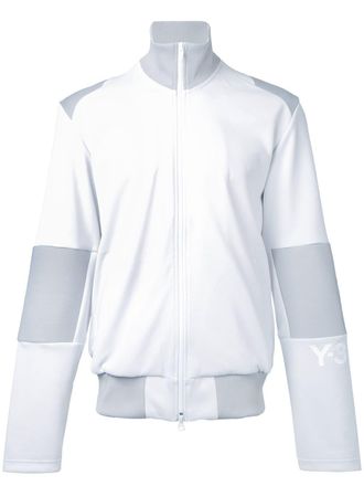 Yohji Yamamoto sweat zipp&eacute; &agrave; logo - Blanc