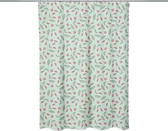 Bonamaison Le Jardin du Lin Digital Gedruckter Duschvorhang, Badewannenvorhang, Duschvorhangringe Enthalten, Größe: 140x200 cm - Entworfen und Hergestellt in der