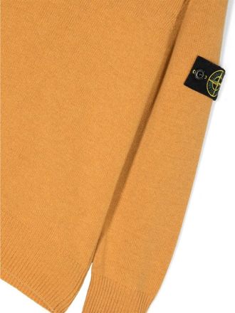 Stone Island Roll-Neck Wool Blend Sweater - Brown