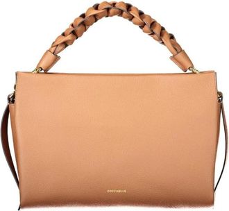 Coccinelle Leder Henkeltasche mit geflochtenem Henkel - - Bags - Damen - Braun - ONE SIZE