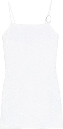 Os&eacute;ree Femme, Robes, Blanc, Taille: 38 FR Sequin-embellished Mini Dress
