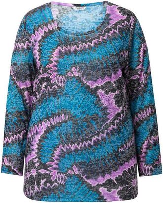 Angel Of Style T-Shirt T-Shirt bequeme Passform Batikmuster Langarm