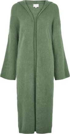 Americandreams Americandreams, Femme, Pulls, Vert, Taille: ONE Size June Long Cardigan en Alpaga avec Capuche