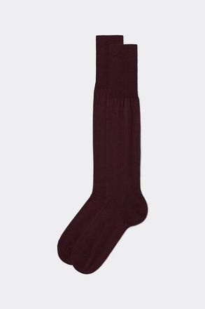 Calzedonia Lange Herrensocken Mit Fil Decosse Bordeaux