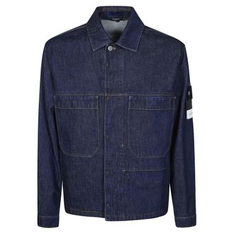 Stone Island Biker Jacket - - Jackets - Herren - Blau - L