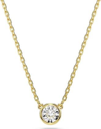 Swarovski Halskette - Imber pendant, Round cut - Gr. unisize - in Wei&szlig; - f&uuml;r Damen