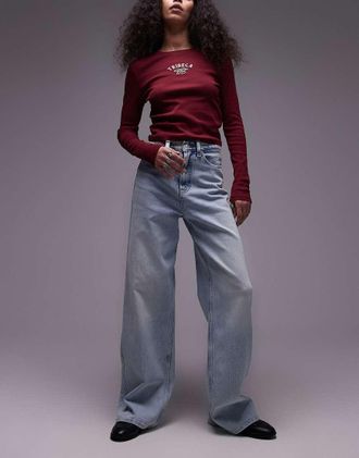 Tommy Jeans Claire - Jean ample à taille haute - Ultra clair-Bleu