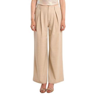 Molly Bracken Femme, Pantalons, Beige, Taille: 42 FR Wide Pantalons