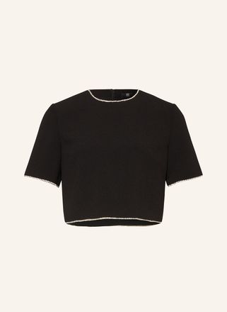 Riani Riani Cropped-Blusenshirt Mit Schmucksteinen schwarz