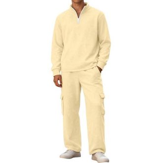Generic Surv&ecirc;tement De Sport Pour Hommes, Sweat &Agrave; Capuche &Agrave; Manches Longues Et Pantalon Ensemble De 2 Pi&egrave;ces, Baggy Et Confortable, Tenue De Jogging Decontrac