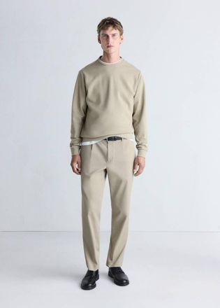 Mango Regular-Fit-Hose Thermolite beige - Herren - 38 - MANGO MAN