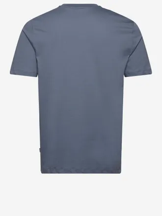 HUGO BOSS Mens Cotton T-Shirt With Logo Navy T-Shirts And Polos