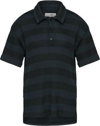 Maison Margiela polo à rayures - Noir