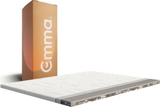 Emma Premium Topper 200x200 cm, Matratzentopper mit Memory-Schaum, Bezug abnehmbar bei 40&deg;C waschbar, Premium-Originalcover, 38x38x55 cm, 100% Polyester, R