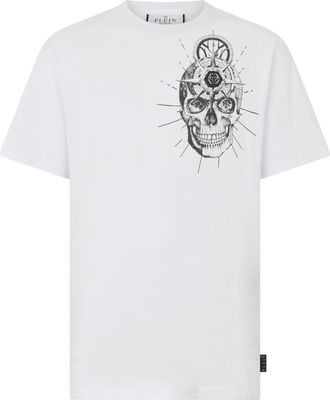 Philipp Plein Round Neck T-Shirt Skull Tattoo