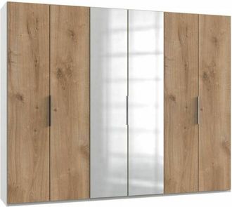 Inside75 Inside75 - Armoire de rangement lisbeth 4 portes ch&ecirc;ne 2 miroirs 300 x 236 cm hauteur