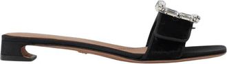Dolce & Gabbana Kristall Schnalle Samt Slides Absatz Sandalen - - Shoes - Damen - Schwarzk - 36 EU