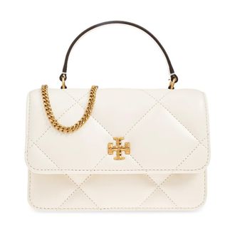 Tory Burch Femme, Sacs, Beige, Taille: ONE Size Mini Kira Diamond Quilt Top-Handle Crossbody