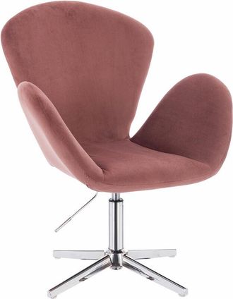 SVITA Svita - broox Chaise de bureau avec accoudoirs réglable en hauteur Chaise pivotante velours rose