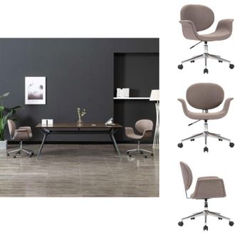 vidaXL Vidaxl - Esszimmerstuhl Drehbar Taupe Stoff - Esszimmerstuhl - Drehstuhl - Stuhl - Sessel - Wohnraum