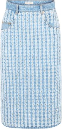 Nina Ricci Femme, Jupes, Bleu, Taille: 40 FR Jupe Midi en Denim