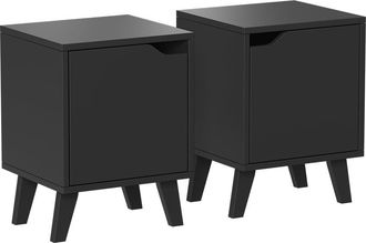 Vicco Nachttisch Malu, Schwarz, 2er Set