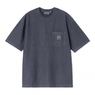 Carhartt Work in Progress S/S Loose Pocket T-Shirt - - Tops - Herren - Blau - M