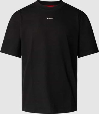 HUGO BOSS T-Shirt mit regul&auml;rem Schnitt und Label-Print