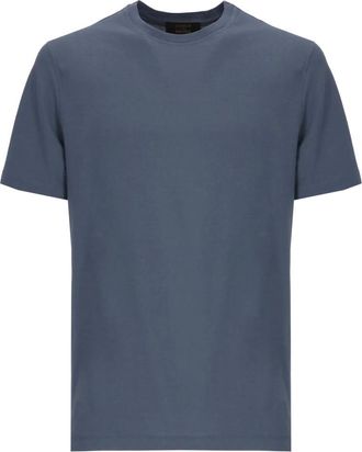 Zanone Homme, Tops, Bleu, Taille: L Ice Cotton T-Shirt