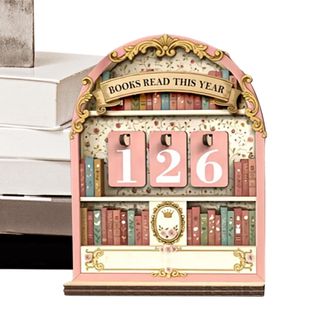 Generic Books Read This Year Sign | H&ouml;lzerne B&uuml;cher Lesen Dieses Jahr Theke | Rustikales Haus Gelesene B&uuml;cher Z&auml;hler Deko f&uuml;r B&uuml;ro | Challenge Buch Tracker Co