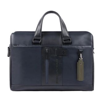 Piquadro Sac &agrave; Main Bleu Mallette Style - unisex - Sacs - Bleu - Taille: ONE Size