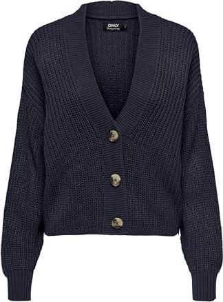 Only Only Onlcarol Nice L/S Cardigan KNT Noos en Tricot pour Femme, Bleu Nuit, XL