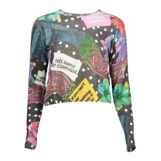 Desigual Femme, Pulls, Multicolore, Taille: 42 FR Pull en Acrylique Noir pour Femmes