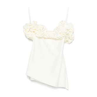 Coperni Spaghetti-Tr&auml;ger mit Seitenschlitzen - - Tops - Damen - Wei&szlig; - M