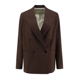 Alysi Femme, Vestes, Brun, Taille: 40 FR Blazer Double-breasted