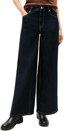 Tommy Hilfiger Jean Femme Rinse 70S Wide Leg Taille Haute, Noir (Rinse), 32W/27L
