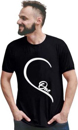 Generic T-shirt d&eacute;contract&eacute; &agrave; manches courtes et col rond pour homme de couleur unie 2026 (2), Noir, 3XL