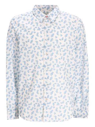 Paul Smith Hemd mit Blumen-Print - Weiß