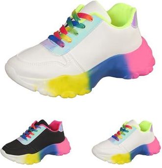 Generic Chaussures arc-en-ciel pour homme et femme - Color&eacute;es - Respirantes - Chaussures de sport tendance et confortables - Chaussures de course - Chaussures