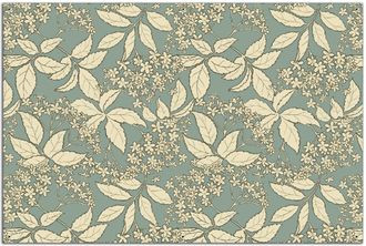 Wallario Outdoor-Poster f&uuml;r Garten oder Balkon Bl&auml;tter und Bl&uuml;ten auf Gr&uuml;n, Motivbanner Gr&ouml;&szlig;e: ca. 60 x 90 cm, Outdoor-Bild