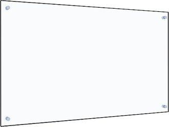 vidaXL Cr&eacute;dence de Cuisine, Transparent, 100x60 cm, Verre Tremp&eacute;, R&eacute;sistant &agrave; la Chaleur et aux Rayures, Panneau Mural, Protection Anti-&Eacute;claboussures, Facile