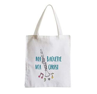 Fabulous Grand Sac Shopping Plage Etudiant Ma Clarinette ma Choisi Musique Musicien Instrument