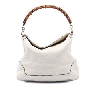 Gucci Sac bandouli&egrave;re Pre-owned en bambou - Femme - Pre-owned - Blanc - Taille: ONE Size