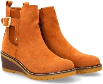 Shoes & Blues Bottines moyennes au design sobre et élégant, idéales pour le quotidien, fermeture éclair et imprimé uni. Idéales pour la saison hivernale., Camel, 39