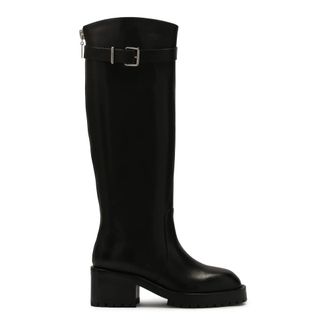 Kazar Schwarze Stiefel mit Riemen und Schnalle um den oberen Teil - - Shoes - Damen - Schwarzk - 39 EU