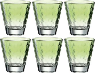 Leonardo 025898 Trinkglas OPTIC 6er-Set 215 ml hellgrün, Glas, Grün