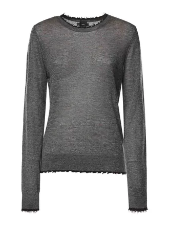 Pinko Rundhalspullover - Grau